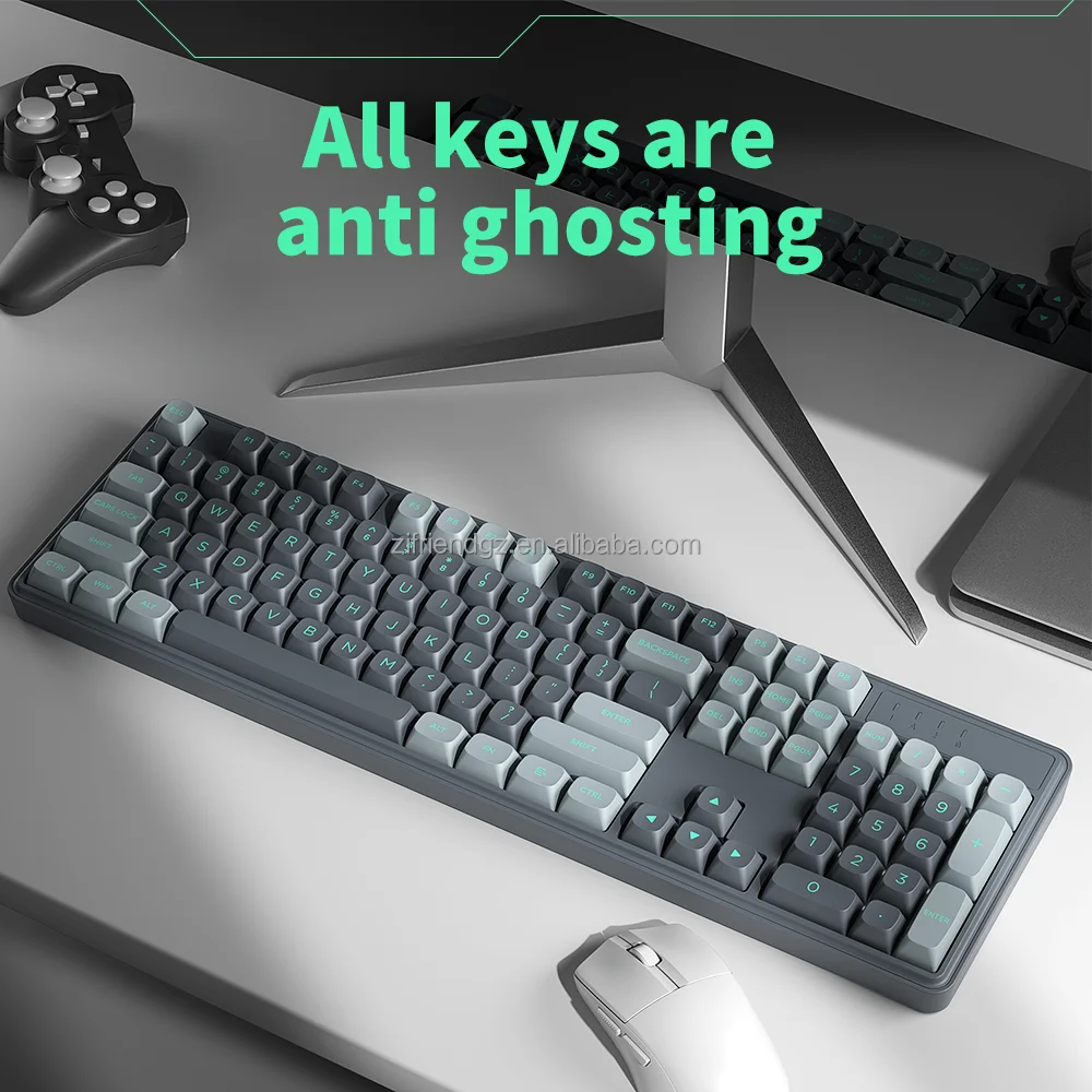 ZIFRIEND ZT104 Gaming Keyboard - Full Size, Backlit, Mechanical