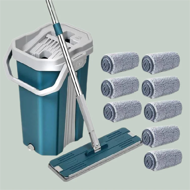 Cubo De Fregona Redondo Para Suelo,Fregona Plana Húmeda Y Seca ...