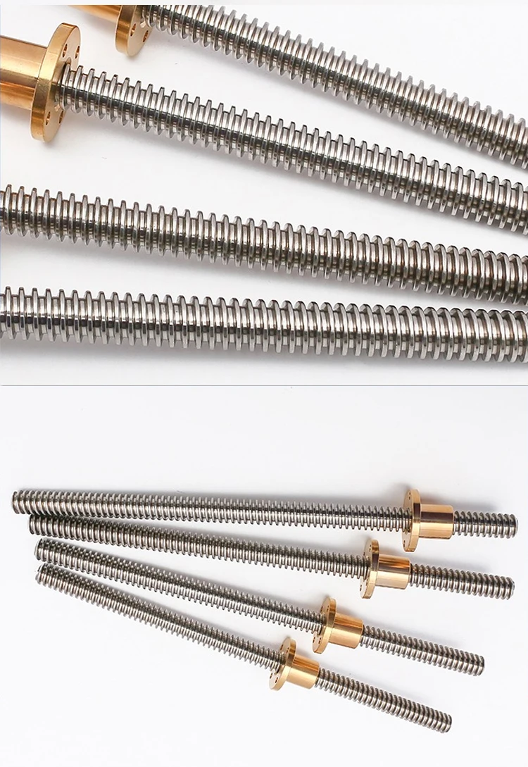 304 Stainless Steel T16 Lead Screw Length 100 150 200 250 300 400 500 ...