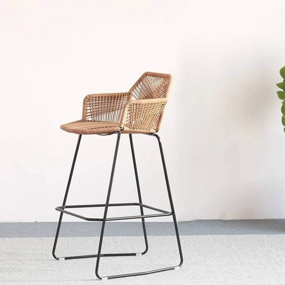 Handwicker Rattan High Chair bar Stool Comfortable Simple Style for ...