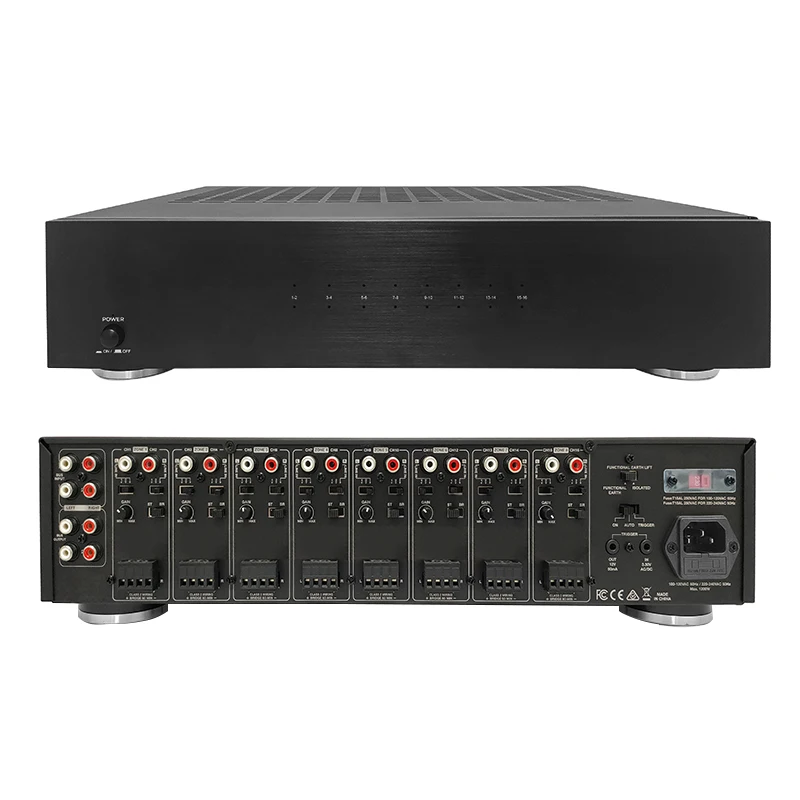 wholesale Class D amplifier 16 channel amplifiers for home professional ...