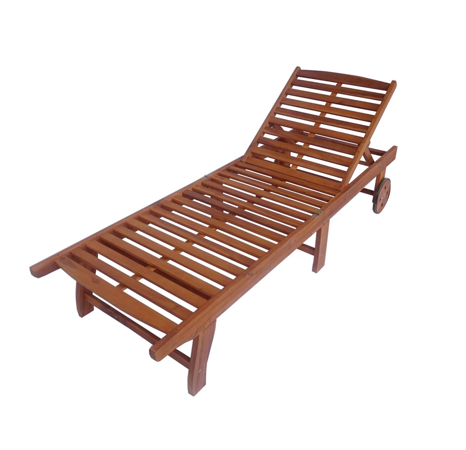 Luxury Style Sunny Foldable Sun Lounger Standard Packing Wooden ...