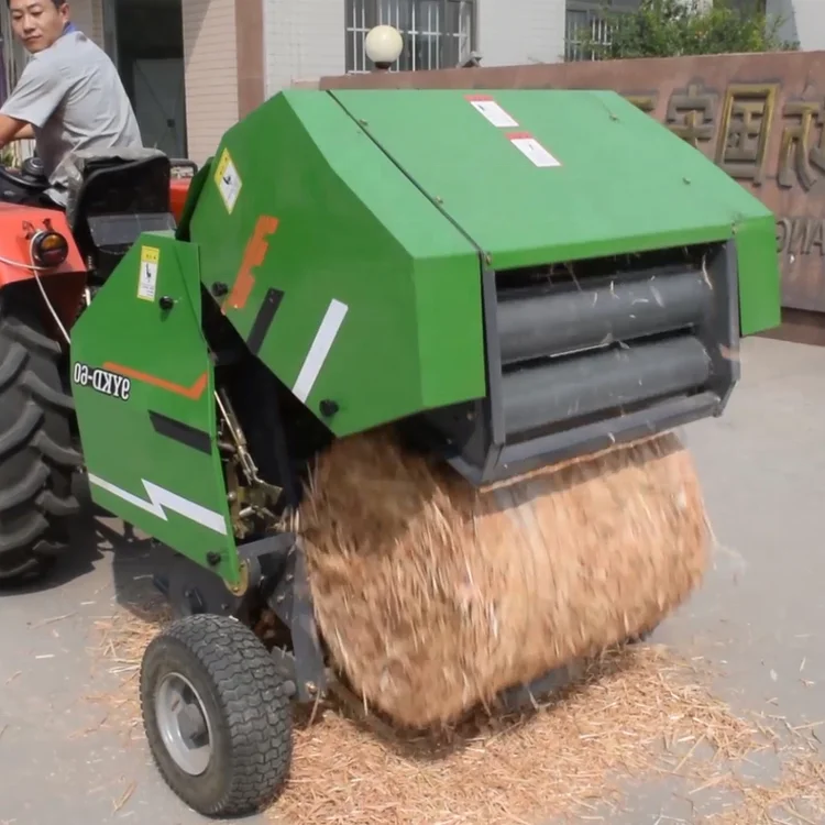 2024 Straw Hay Baler Or Baling Press Machine Mini Round Straw Hay Baler ...