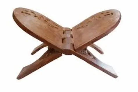 Wooden Handmade Quran Geeta Bible Holder Support Stand Reading Book ...