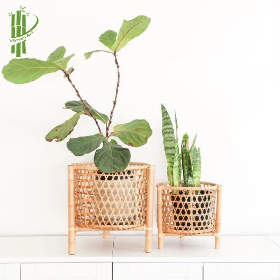 Stylized Flower Pots Made From Natural Materials - Buy Bamboo Products ...