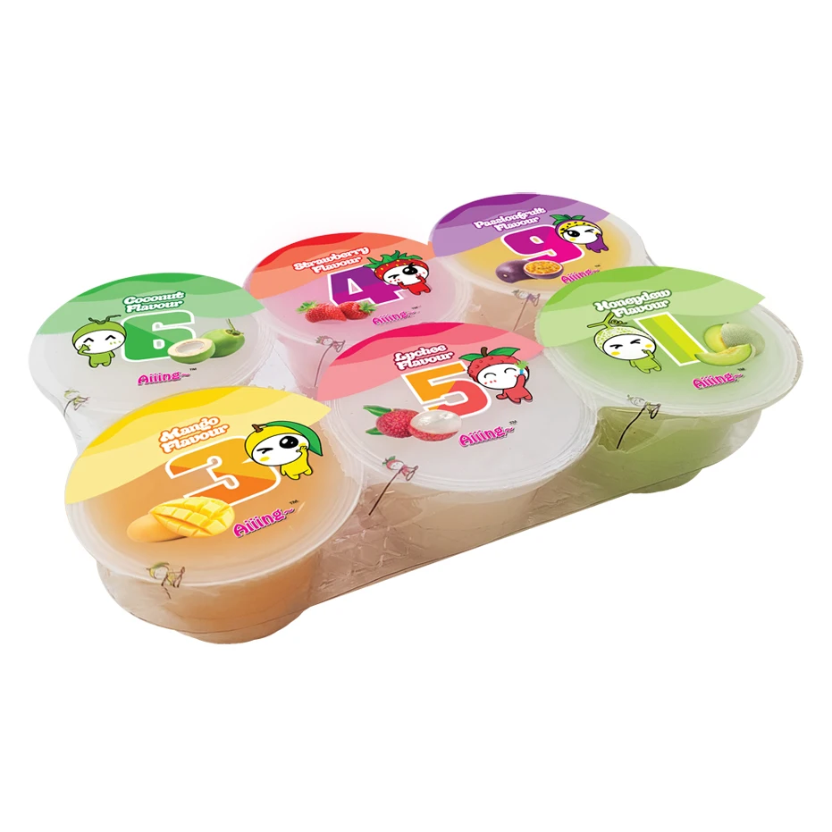 Aiiing Fruit Flavour Pudding Cups 110g Mango Lychee Honeydew Strawberry ...