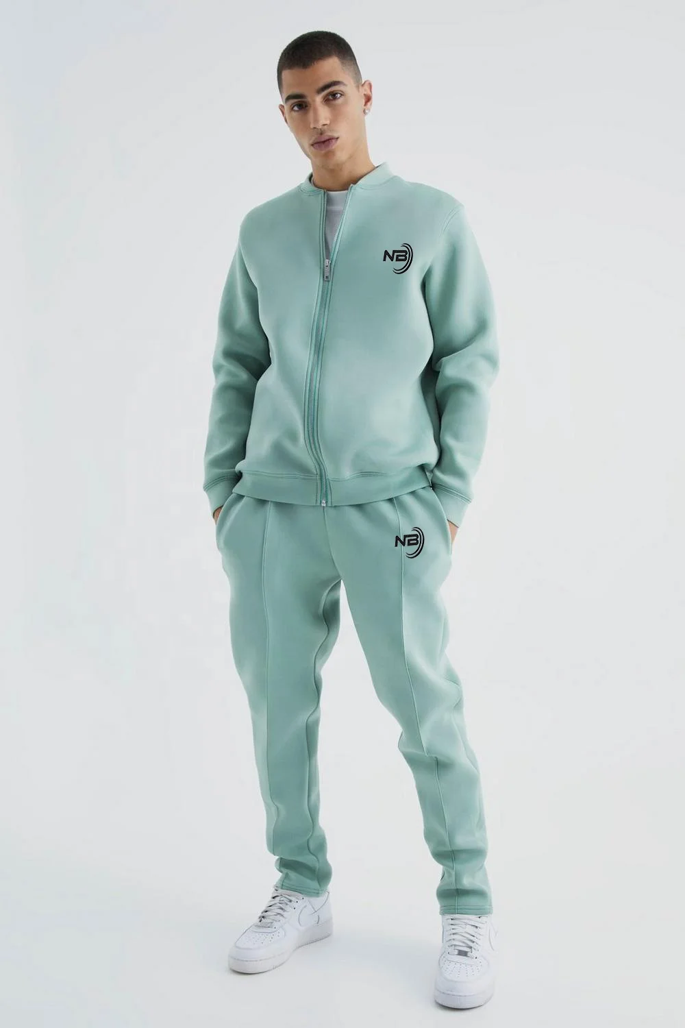 Custom Slim Fit Factory Manufacture High Quality Bomber Jacket & Jogger ...