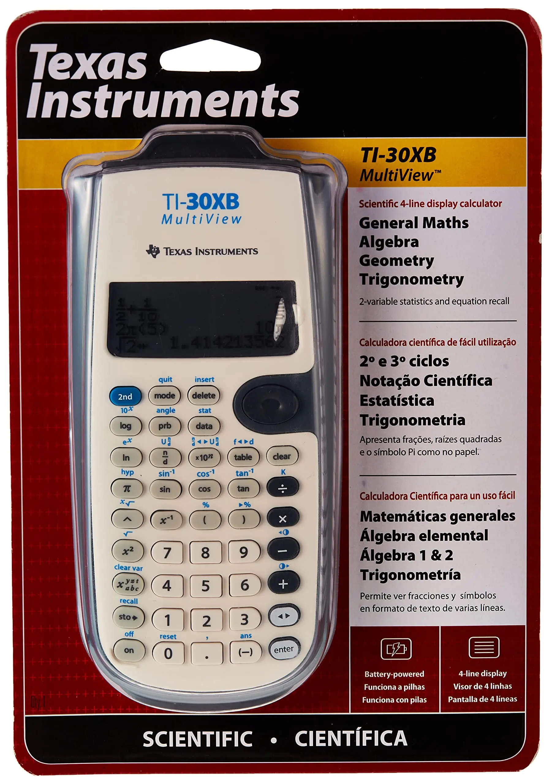 Texas Instruments Ti-30xb Multiview - Buy Calculators Product on ...