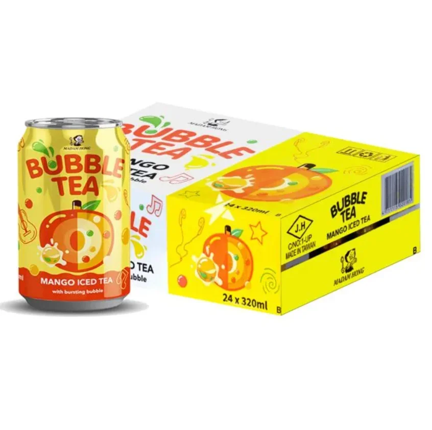 Madam Hong Ice Tea With Bursting Bubble - Mango Flavour - 320ml - Buy Madam Hong Bubble Tea ...