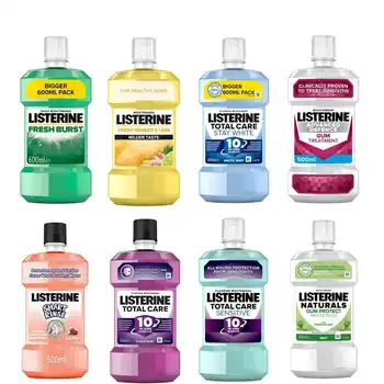 Listerine Total Care Clean Mint Anti-bacterial Mouthwash 500g / Pack Of ...