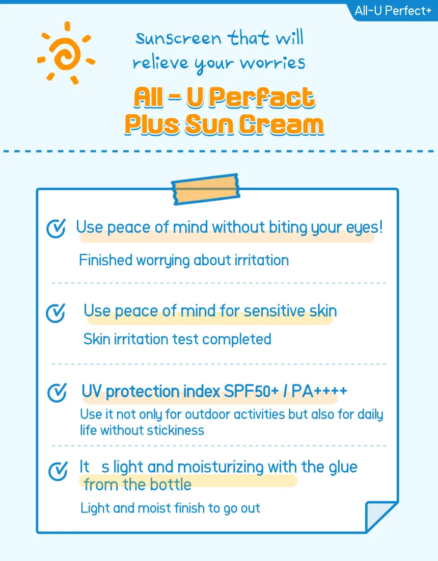 Spf50+ Pa+++ Nanijoa All-u Perfect+ Sun Cream Multi-functional ...