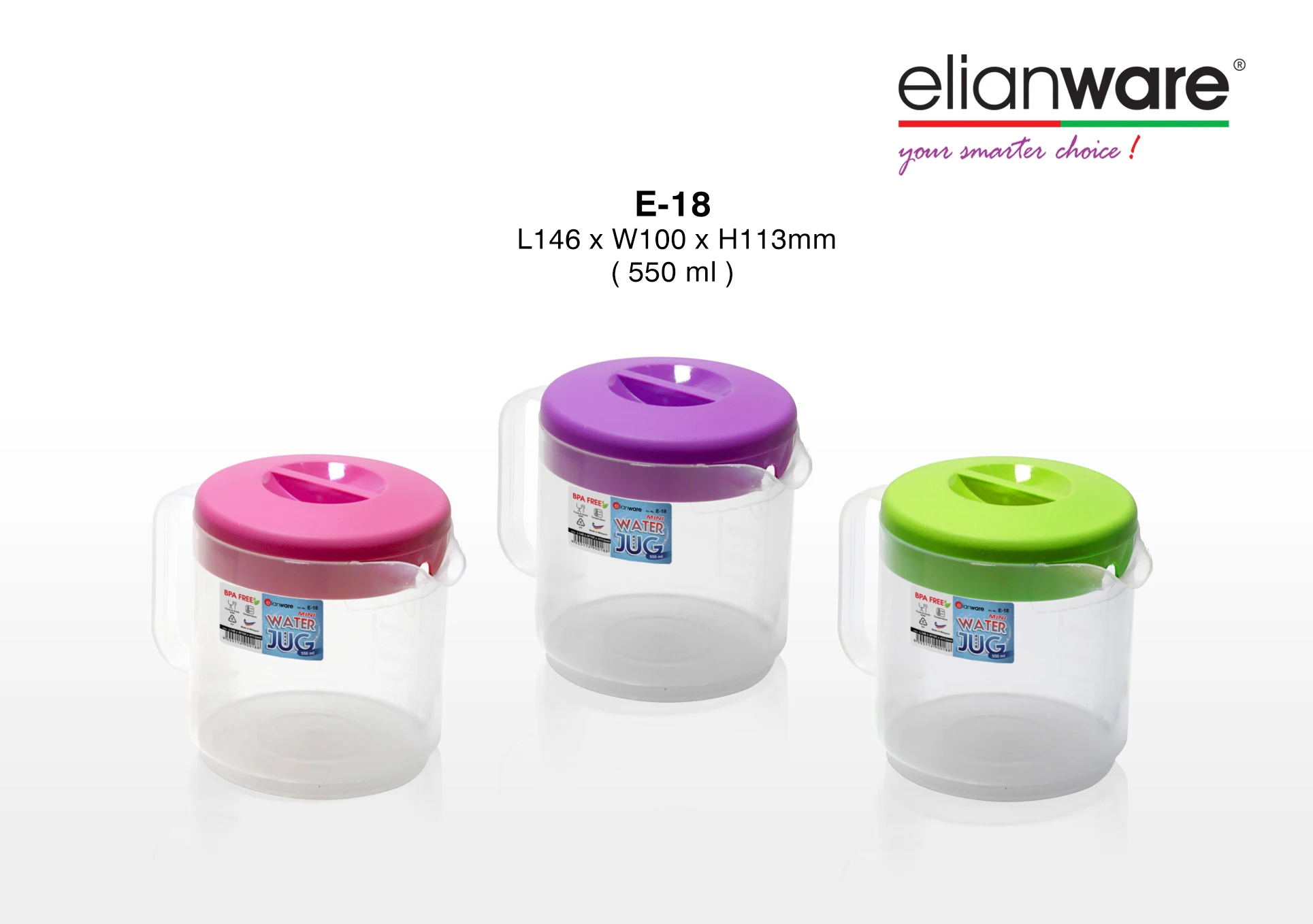 Elianware 550ml Bpa Free High Quality Plastic (pp) Food Grade Plastic ...
