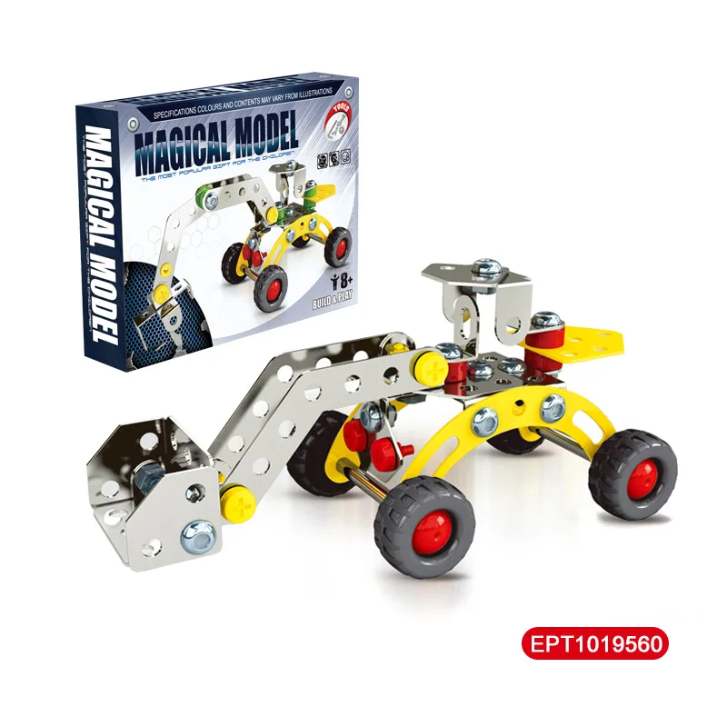 Ept 74cs Assembled Excavator Building Blocks Diy Stem Toys Educational Creative Learning Games ...