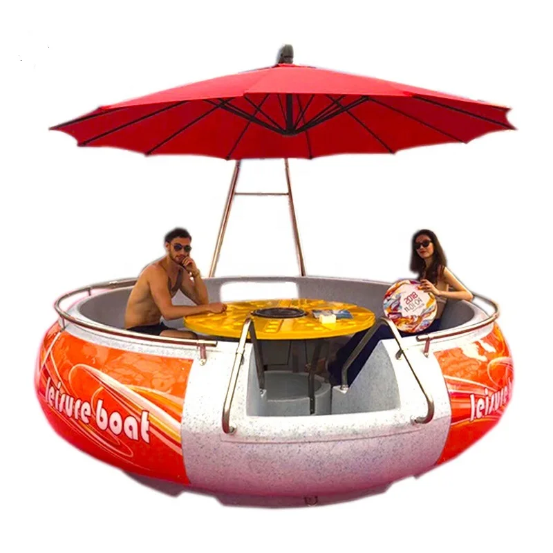 Floating Barbecue Restaurant Water Park Electric Leisure Bbq Donut Boat ...