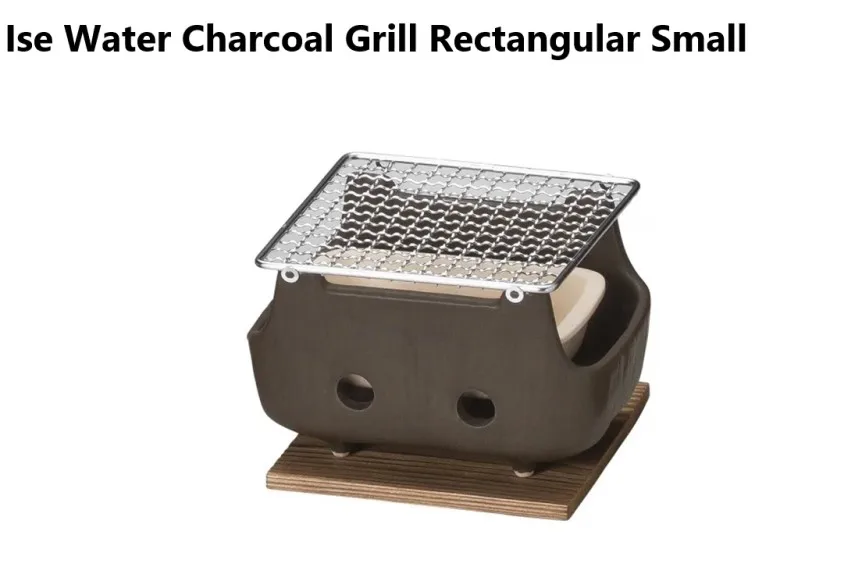 Japan-made Ceramic Hibachi Water Grill Konro With Wooden Base And Mesh ...