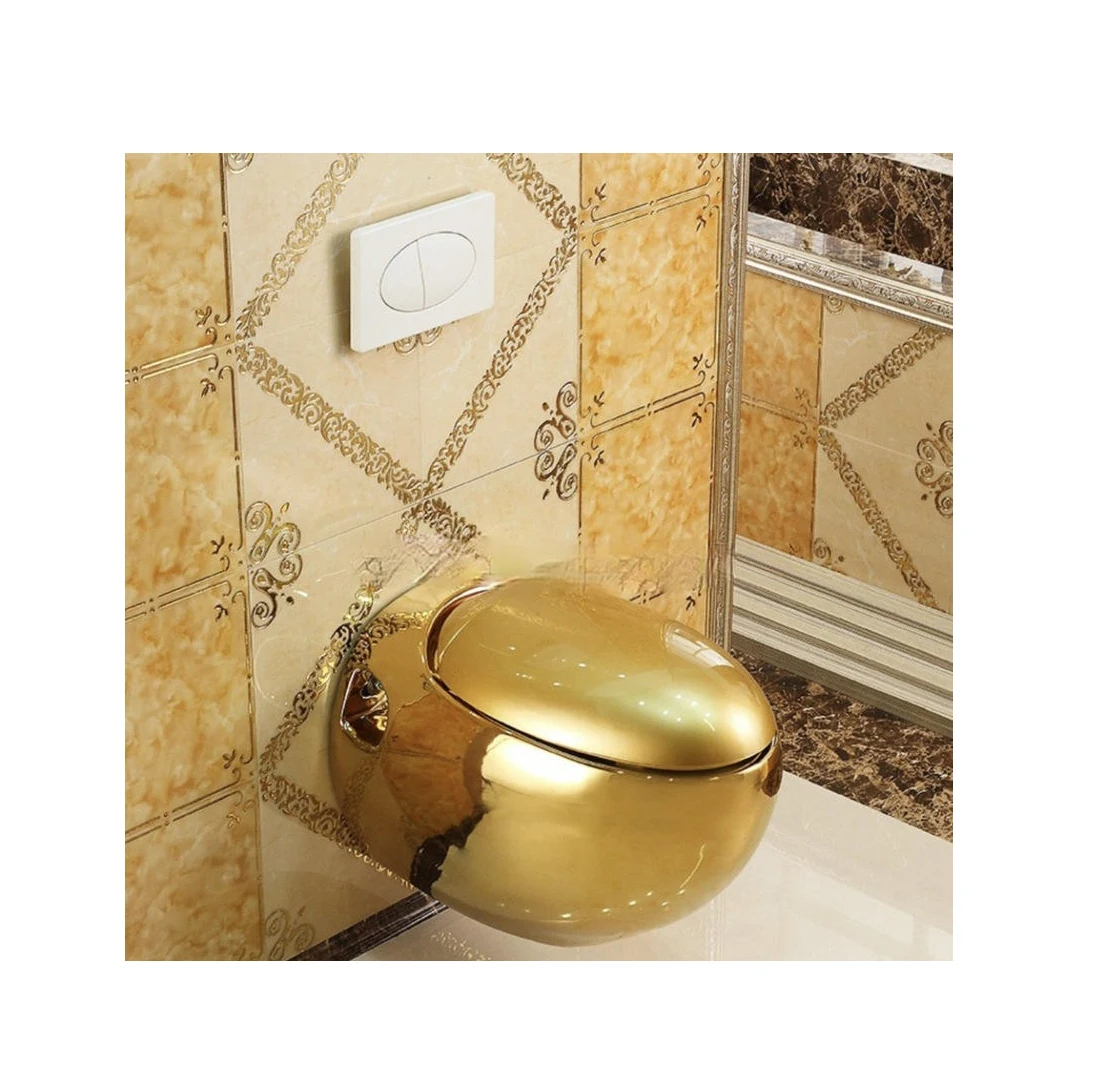 Retro Electroplating Golden Toilet Gold-plated Toilet Square Hotel ...