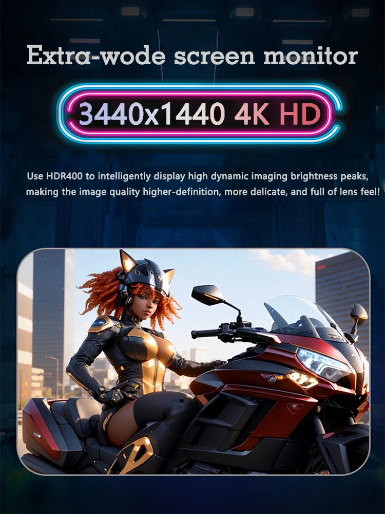 34" 4K IPS Panel Monitor - 100hz Gaming & Business Display