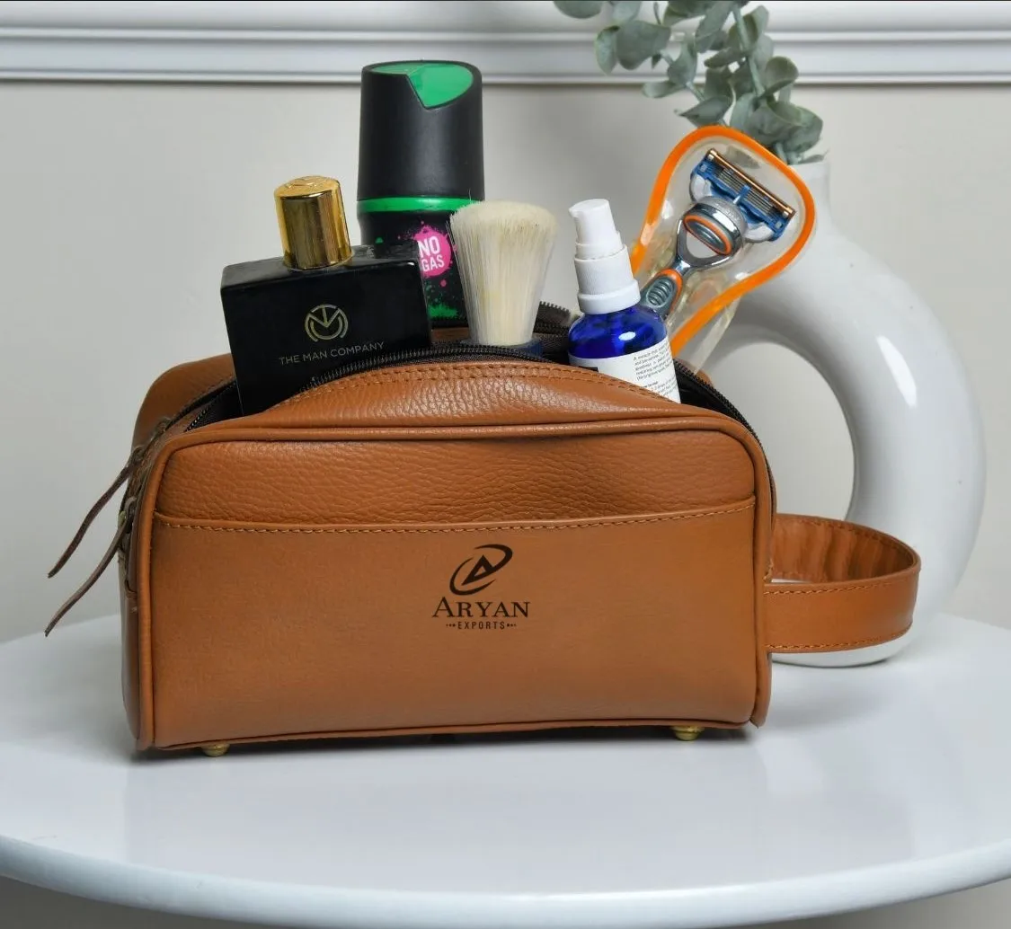 Personalized Leather Dopp Kit Bags Distressed Full Grain Leather Men's ...