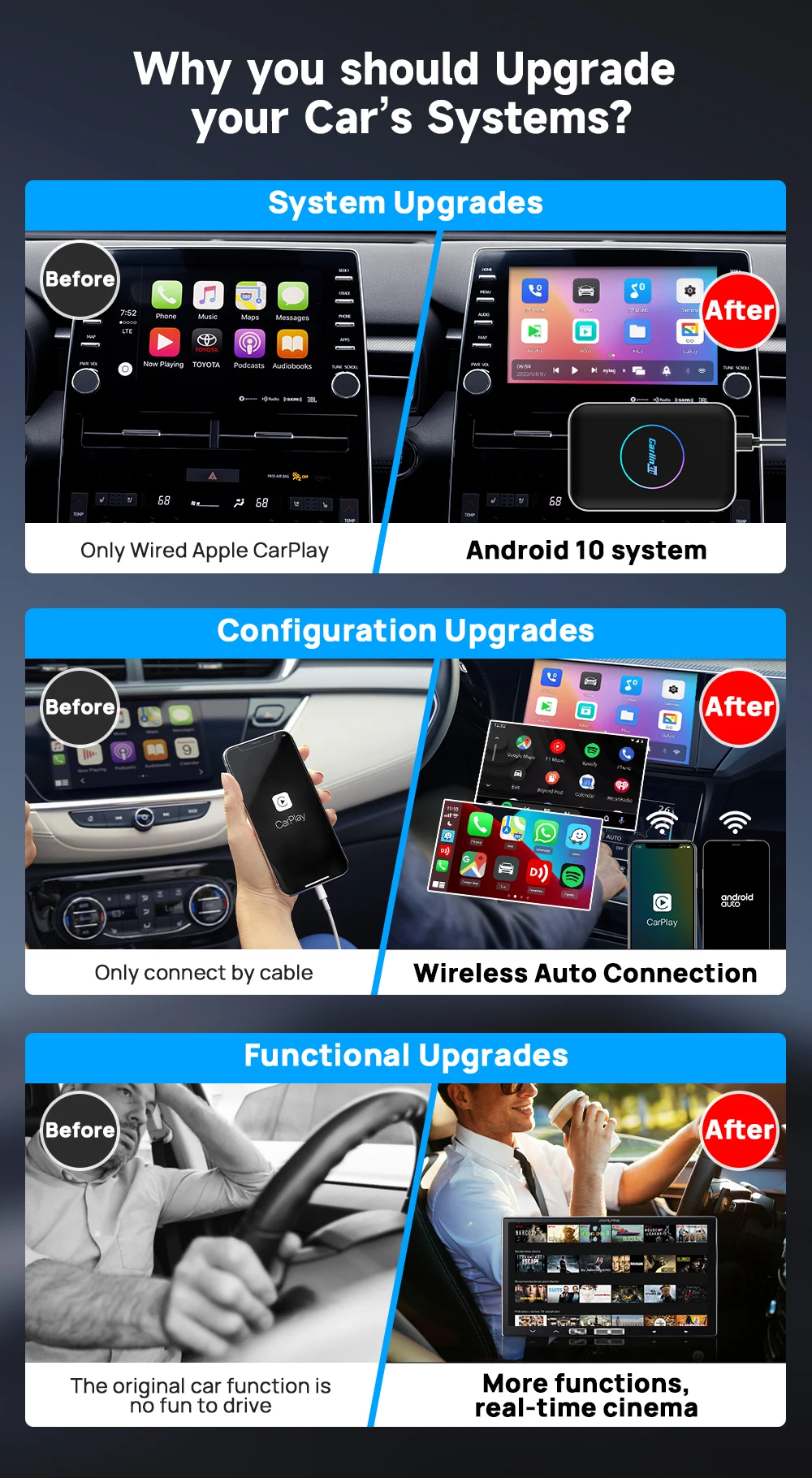 Carlink Tbox Lite Portable Carplay Wireless Ai Adapter Dongle Ai ...