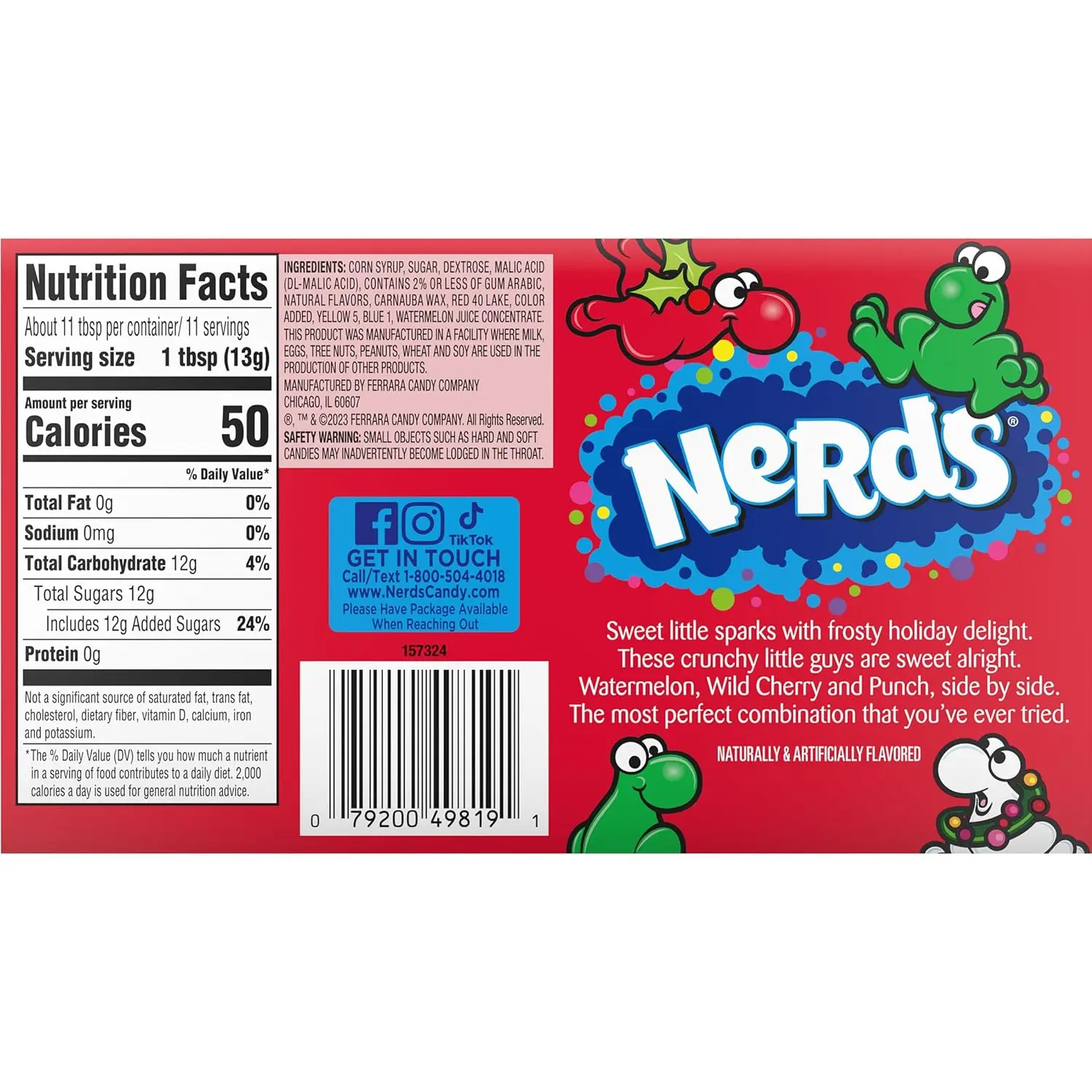 Nerds Frosty Holiday Candy Theater Box 5oz - Buy Nerds Candy . Nerds ...
