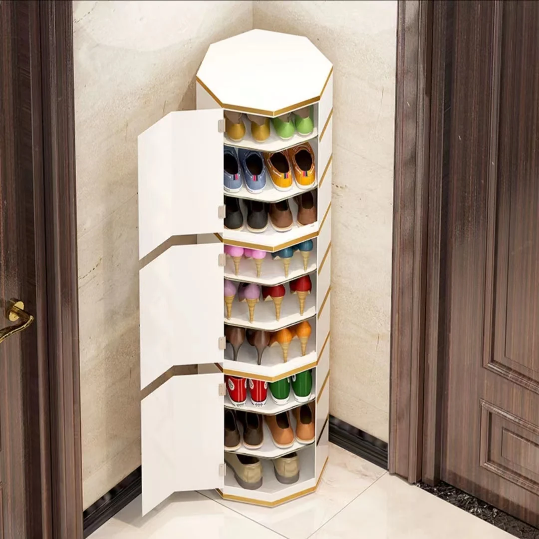 Hexagonal Column Shoe Racks - Stylish Storage Solutions