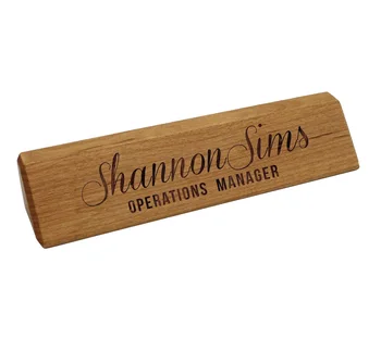 Personalized Desk Wedge Name Plate - Custom Engraved Business Gifts ...