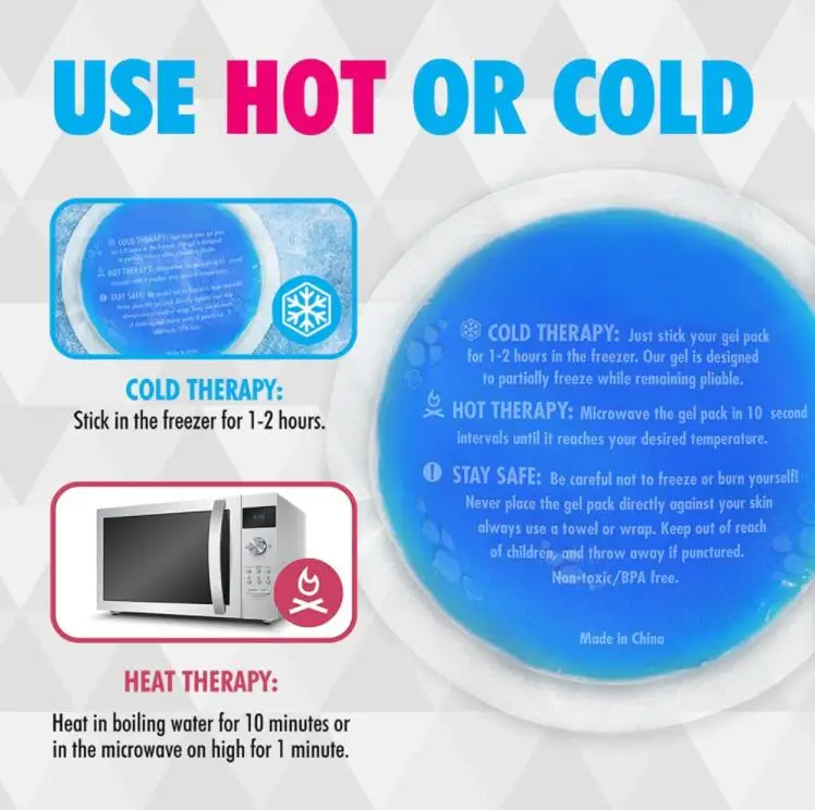 Small Ice Pack For Injuries,Hot And Cold Gel Ice Pack,Round Cold Pack ...