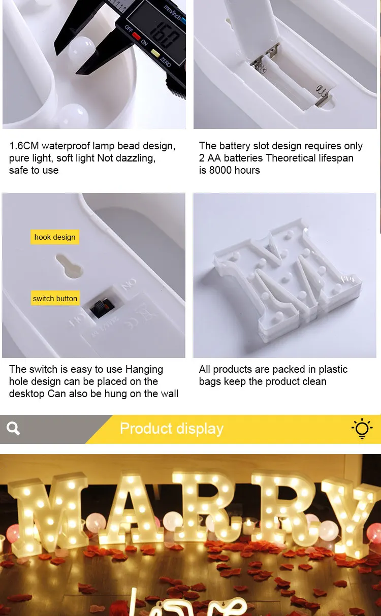 Led Electronic Signs Birthday Party Giant 4ft 5ft Marquee Love Letters ...