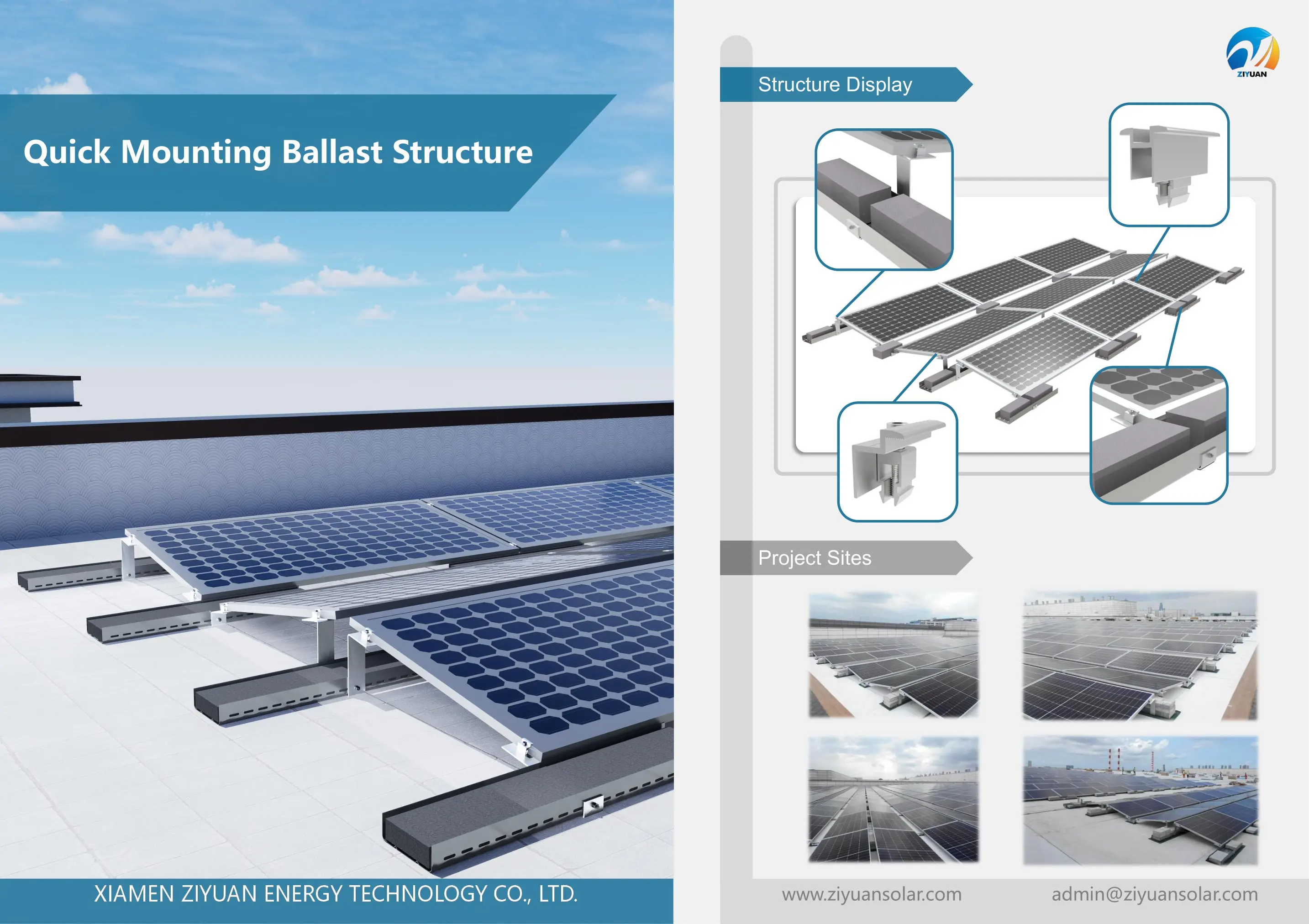 European Efficient And Easy Solar Ballast Mounting Top-notch Flat ...