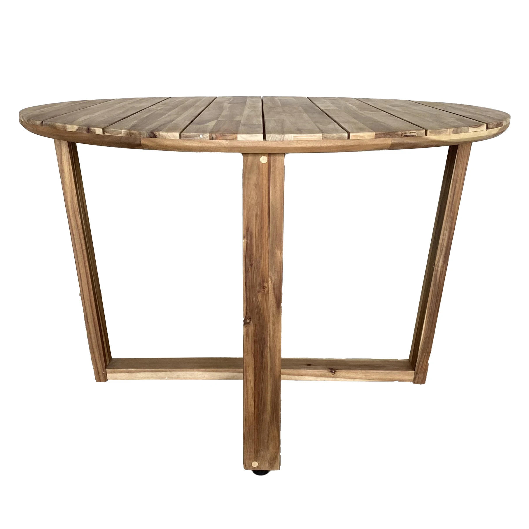 Patio Furniture Round Table 70cm With U Legs Acacia Wood Outdoor ...