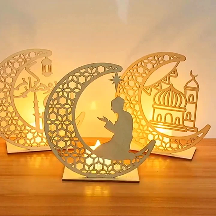 2023 Led Ramadan Moon Light Eid Mubarak Decorations Ramadan Desktop ...