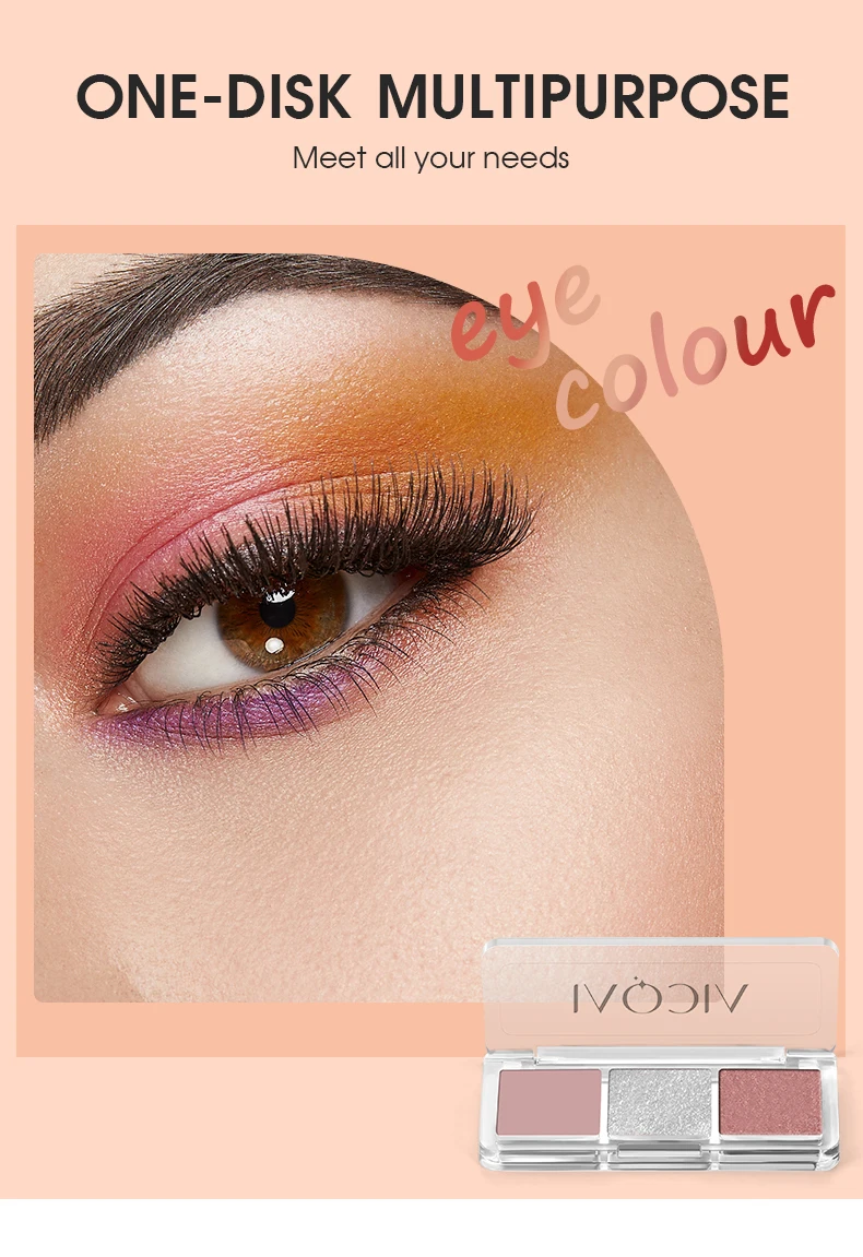 Vicovi 3-color Eyeshadow Palette Customize Your Own Brand Multi-color ...