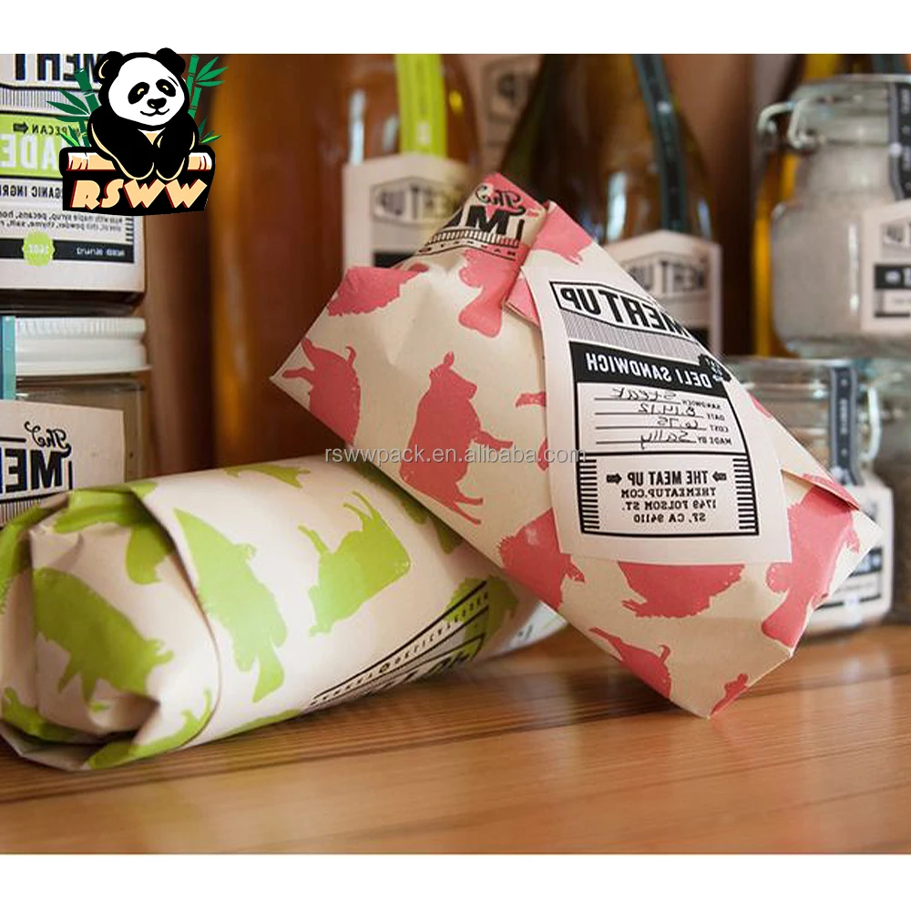 Disposable Pe Coated Wax Paper For Cafe Tacos Sandwich Noodle Pies ...