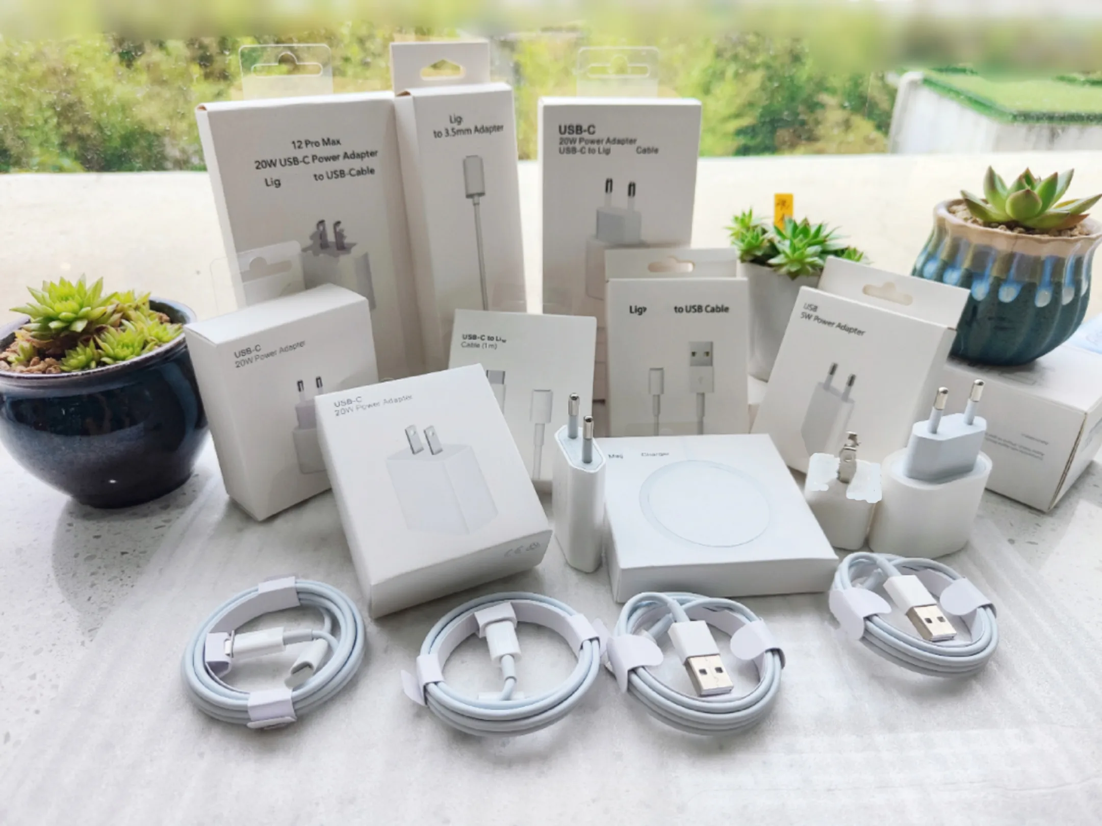 65w Pd Fast Charger Eu Us Uk 2 Type-c 3 Usb Port Multiple Output ...