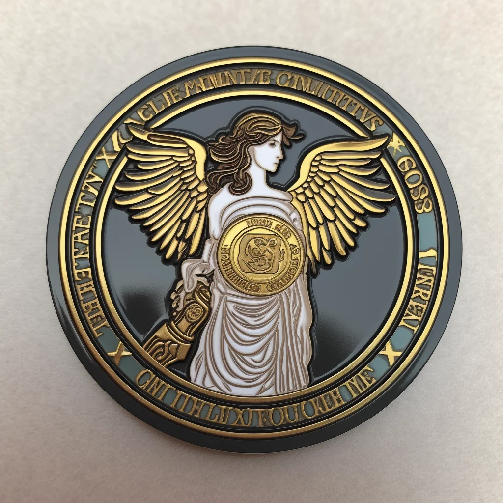 Personalized 3D Relief Metal Souvenir Round Custom Double Sided Angel ...