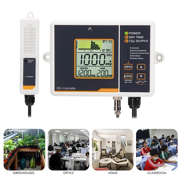 NEW Carbon Dioxide Monitor CO2 Controller for Greenhouse
