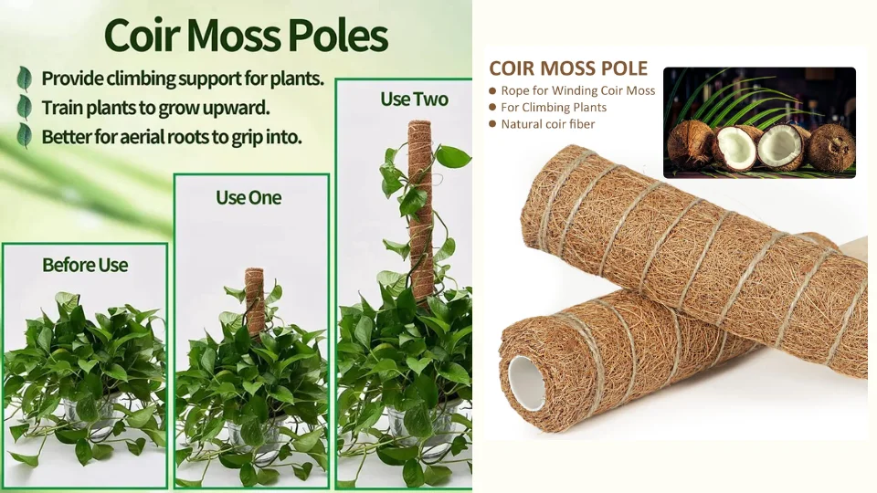 Vietnamese Factory Coconut Coir Moss Pole/coco Fiber Product/ Plant ...