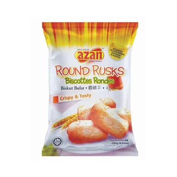Factory Price Round Rusks Crispy And Tasty 100% Made From Natural ...
