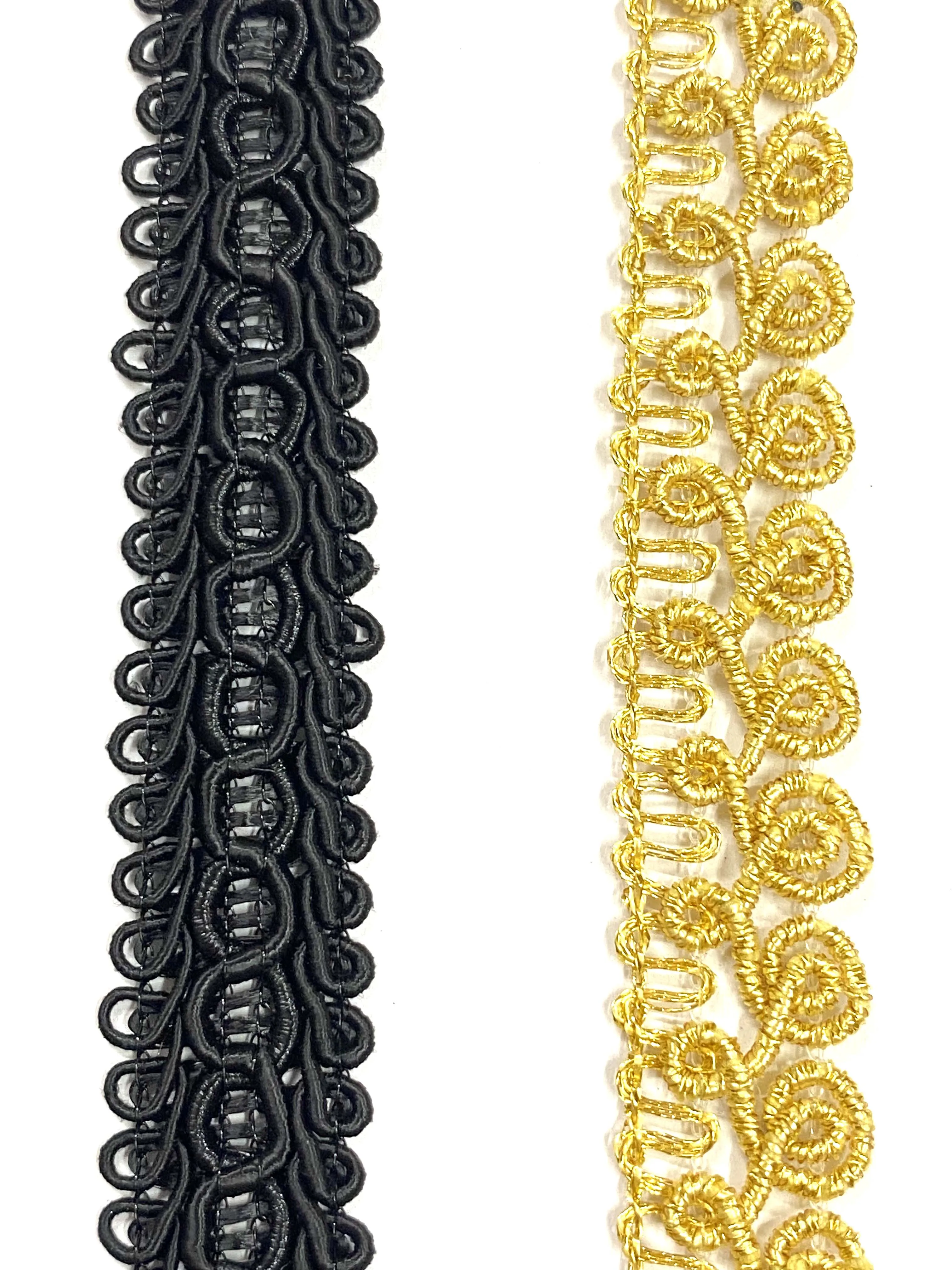 Single Talli Badla Metallic Lace Trim Border Embroidery for Muslim ...