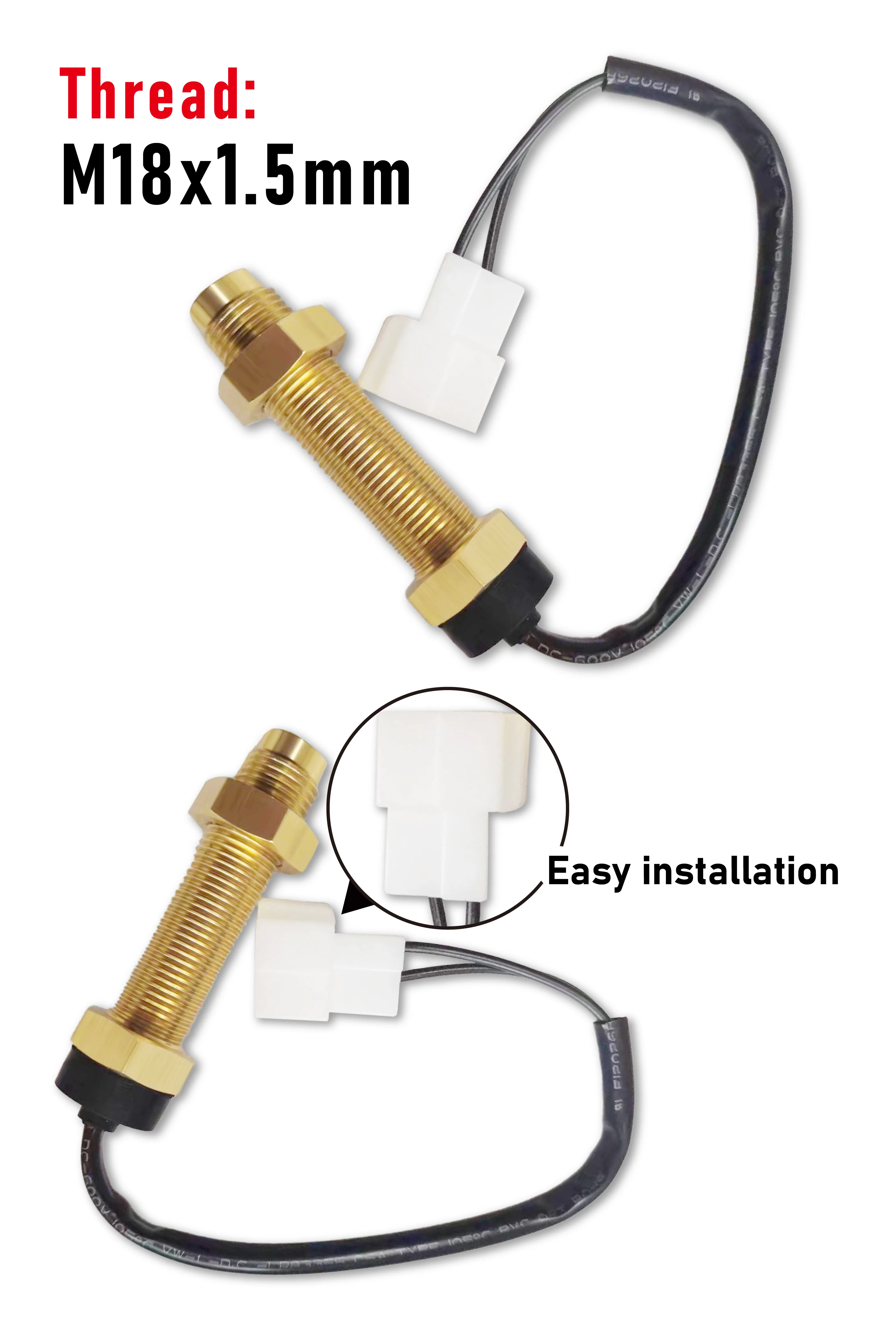 Magnetoelectric Speed Sensor Thread M18x1.5mm Length 75mm Rotational ...