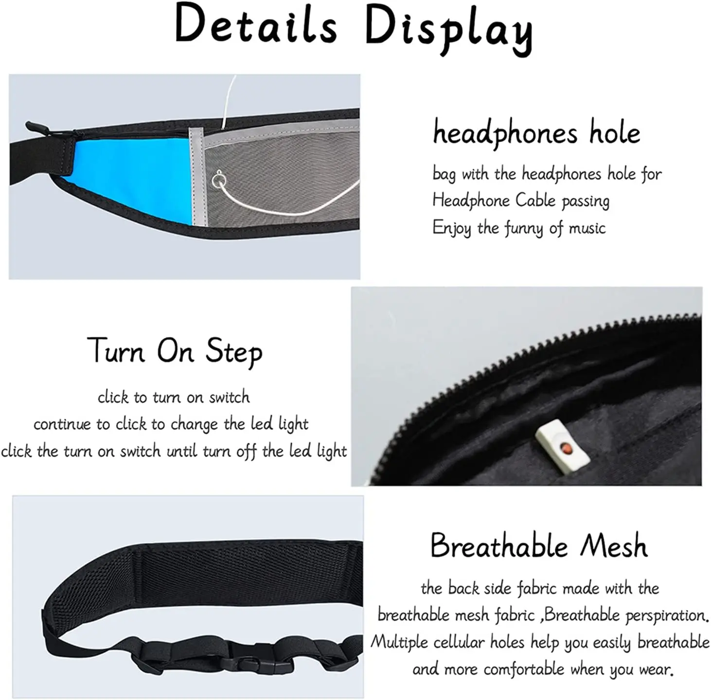 Outdoor Adjustable Sports Running Phone Holder Jogging Pocket Belt ...