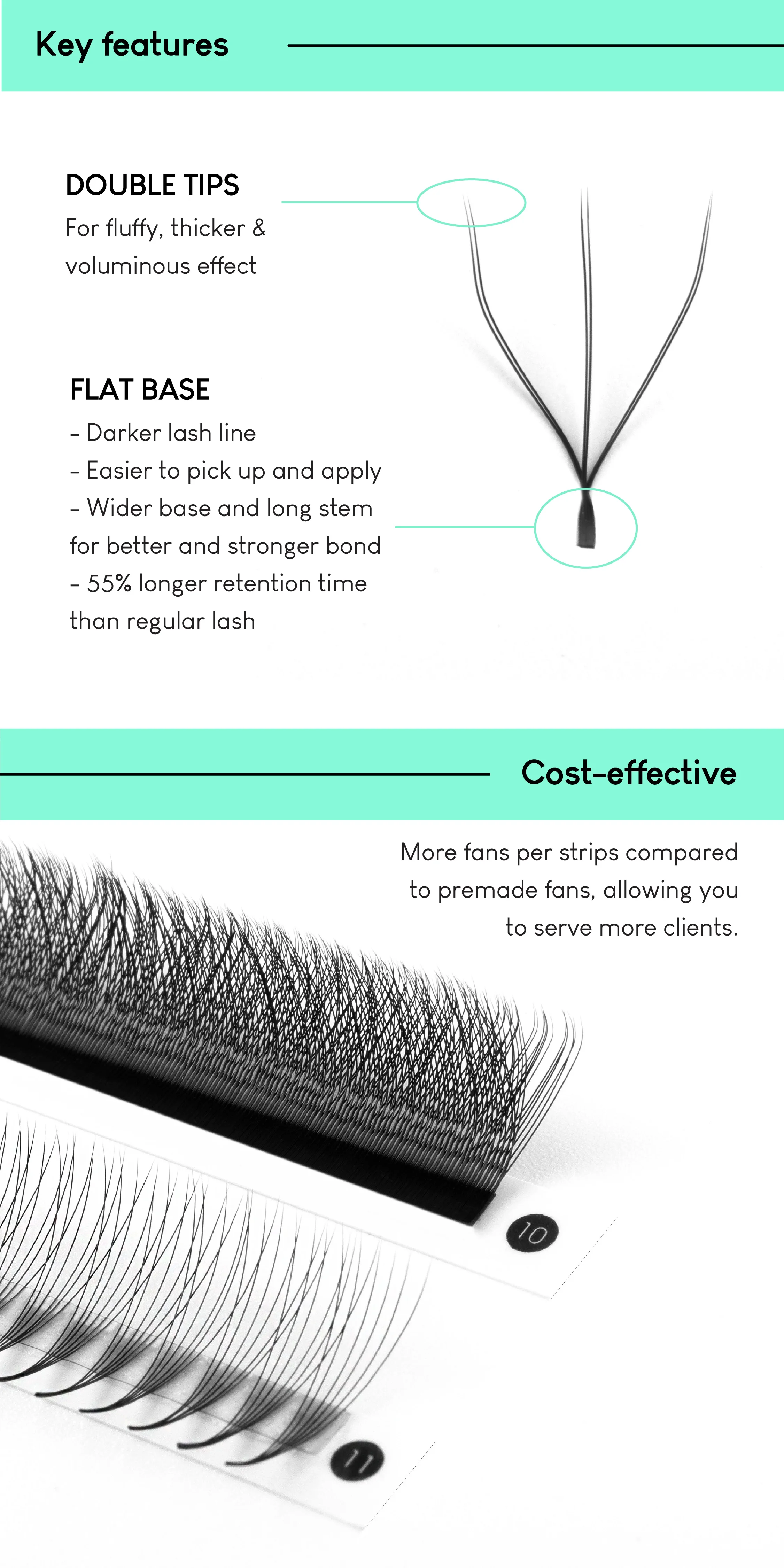 W Y Shape Volume Eyelash Extension Individual False Eyelashes W Weave ...