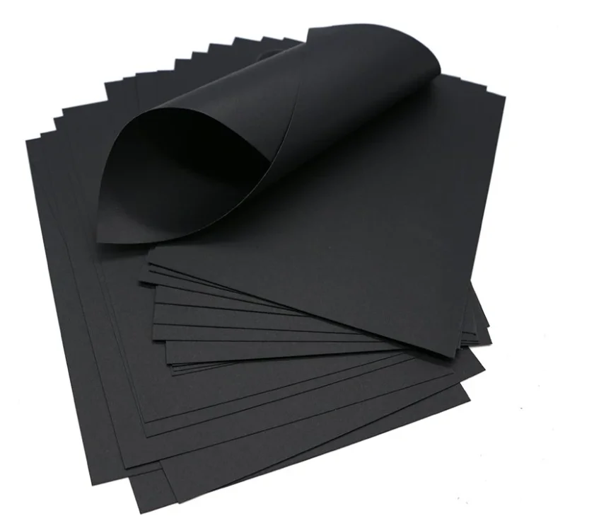 150gsm 100% Wood Pulp Black Kraft Paper Black Board Paper 889*1194mm PE ...
