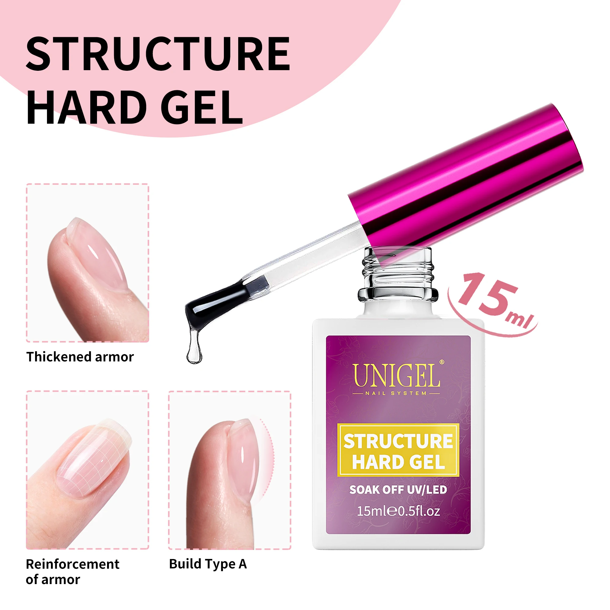 Wholesale Customized Your Logo 4in1 Structure Hard Gel