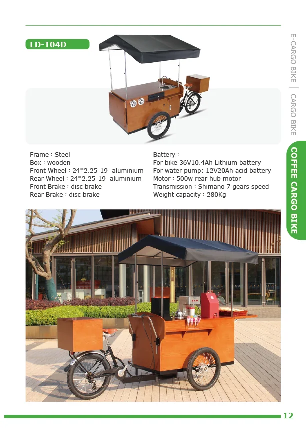 Landon Electric Cargo Bike Electric Tricycle Cargo Bicycle Three Wheel ...