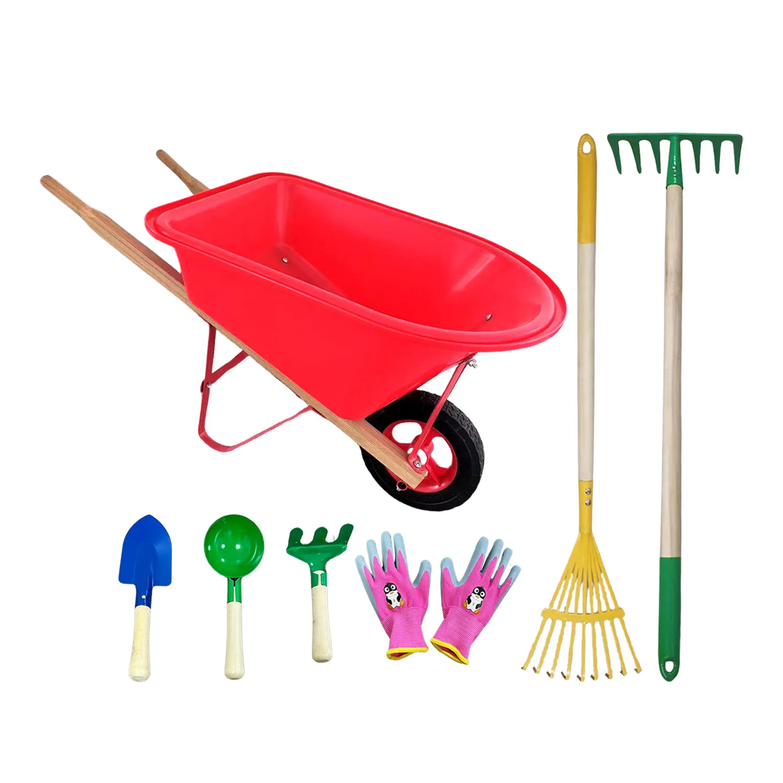 Wb0201 Kids Garden Tool Set,Toy Wheelbarrow For Kids Children,With 8"x1 ...