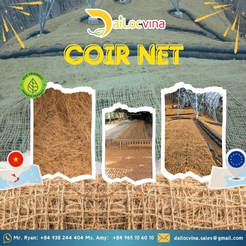 Coconut Mesh Net Coir Net Biodegradable Erosion Control Mat Vietnam ...