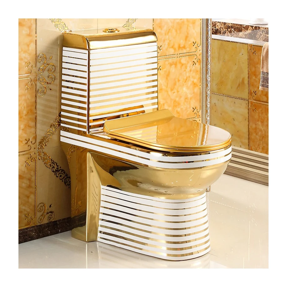 Retro Electroplating Golden Toilet Gold-plated Toilet Square Hotel ...