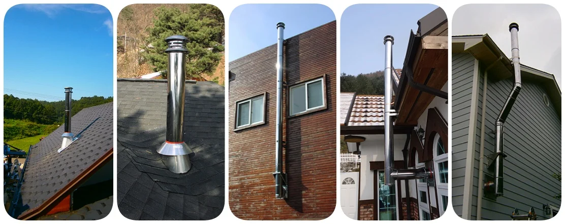 Double Wall Insulated Stainless Steel Chimney System for Residential ...