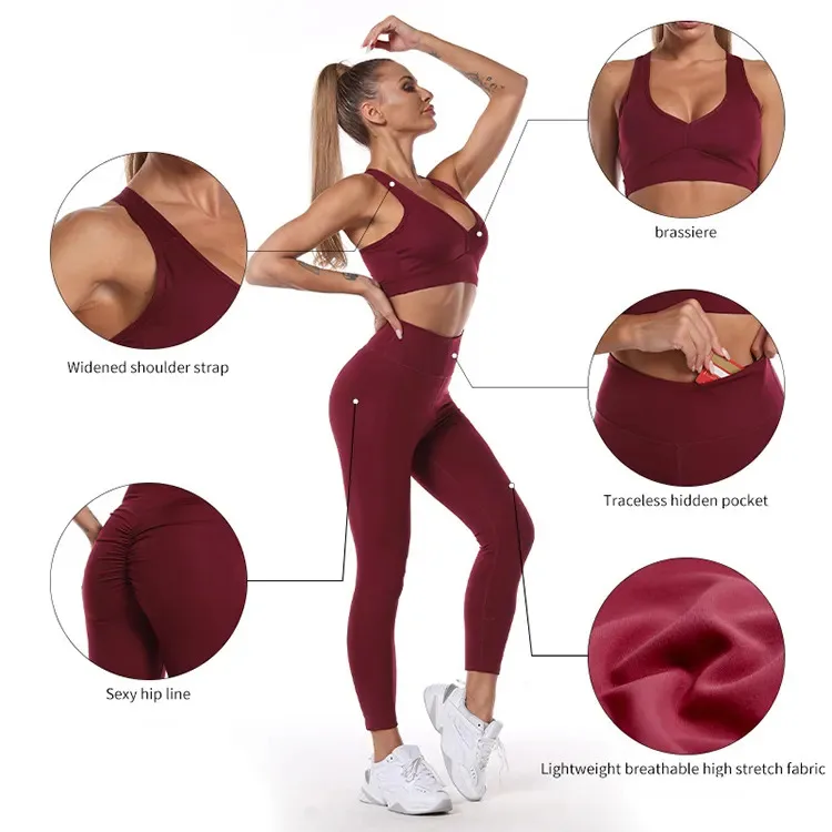 2023 Top Trending New Custom Active Wear Seamless Sport Suit Woman Sportswear Workout Set Women ...